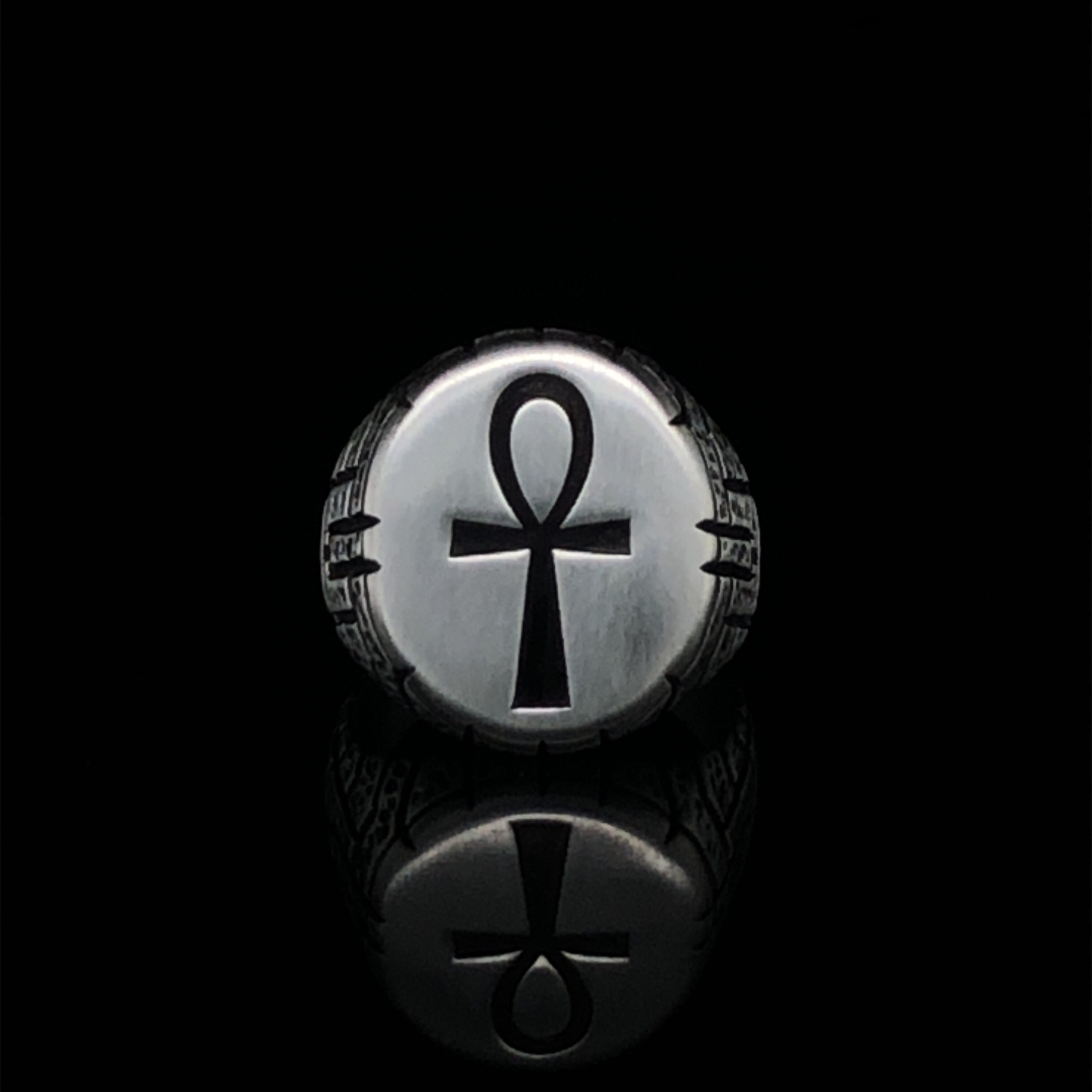 Silver Ankh Signet for Men Ankh Statement Ring Egyptian | Etsy