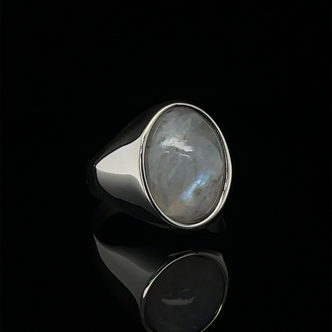 Moonstone Classy Ring, Gemstone Jewelry, Rainbow Moonstone, Chunky ...