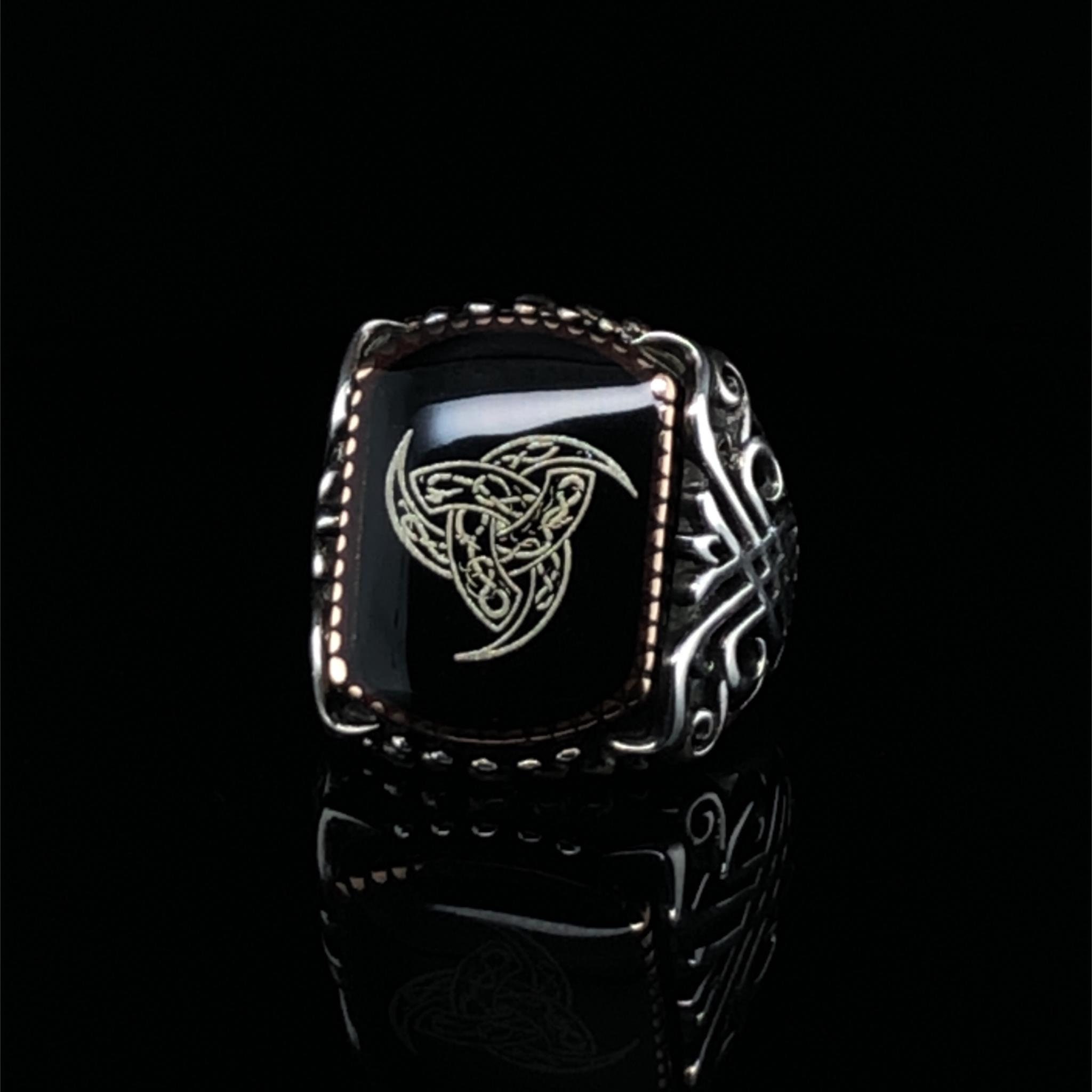Sigil of Lucifer Ring for Men Silver Men Lucifer Signet Men | Etsy