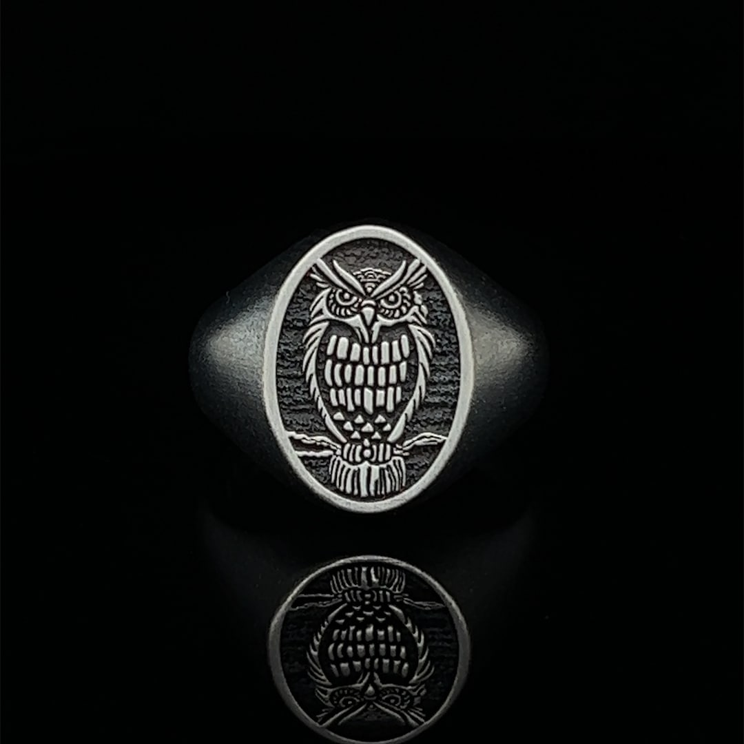 Owl Sterling Silver Ring, Bird Lover Ring, Animal Jewelry, Vintage Owl ...