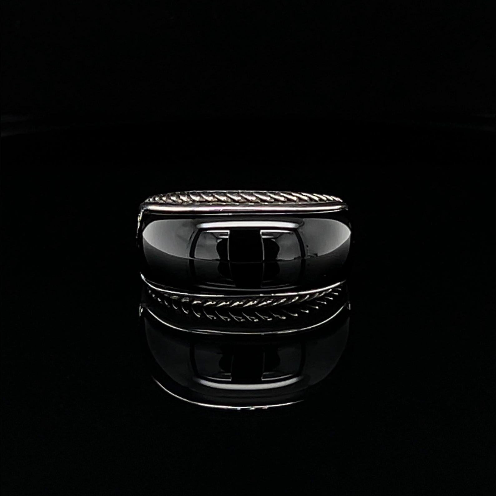 Men's Onyx Signet Ring, 925k Sterling Silver, Statement Jewelry ...