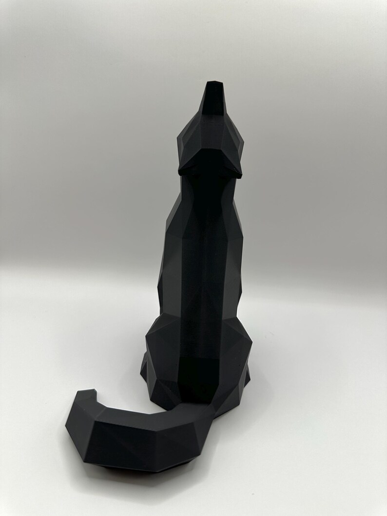 3d-printed Low-polygon Wolf Sculpture – Geometric Modern Decor - Etsy