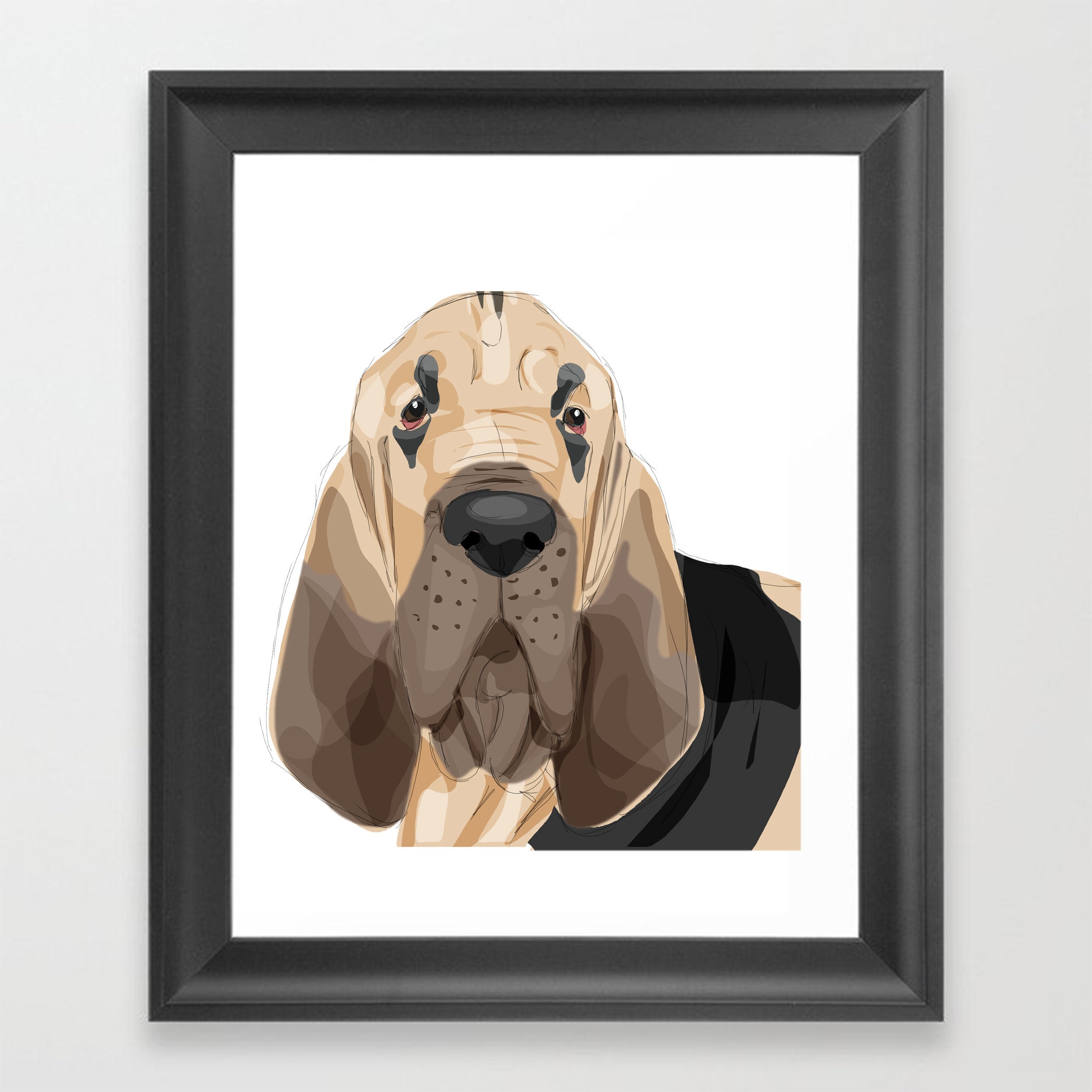 Digital Custom Dog Illustration Art. Funny Sketch Graphic - Etsy