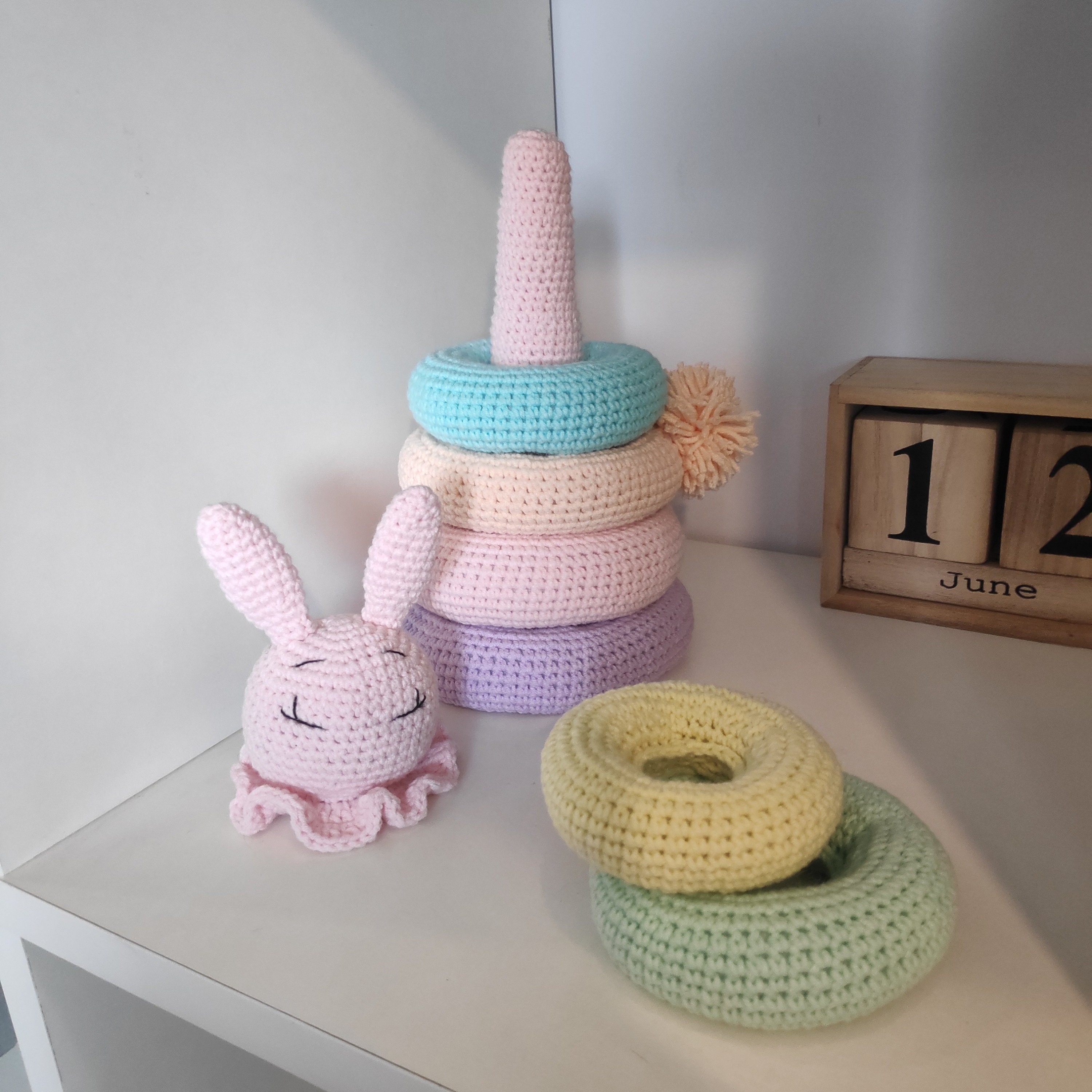 Crochet Montessori Toy Pattern Amigurumi Rainbow Pastel Bunny - Etsy UK