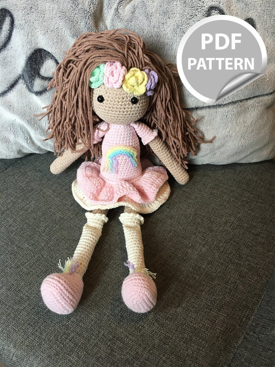 Crochet Doll Pattern Crochet Pattern Amigurumi Doll PDF Girl | Etsy