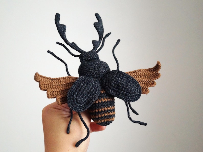 Stag Beetle Crochet Pattern: Amigurumi Insect PDF - Etsy