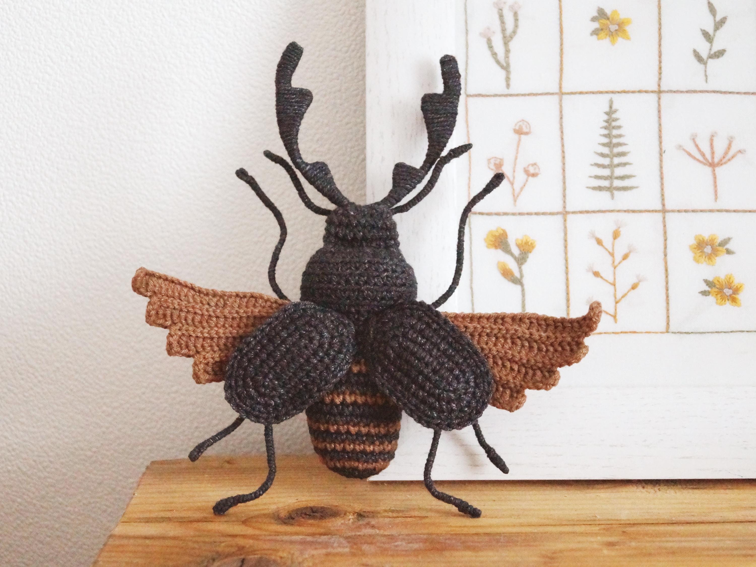Stag Beetle Crochet Pattern: Amigurumi Insect PDF - Etsy