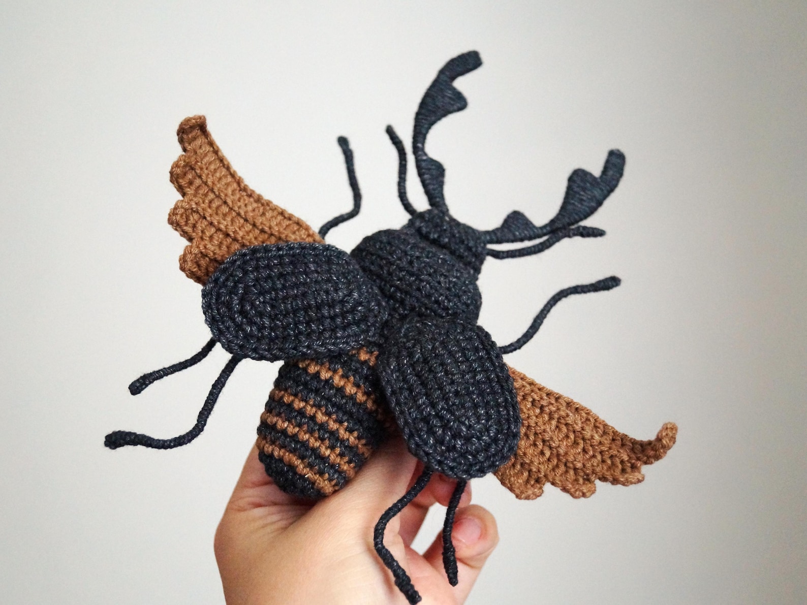Stag Beetle Crochet Pattern: Amigurumi Insect PDF - Etsy