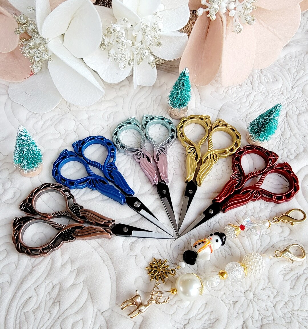 Embroidery Sewing Scissors • Antique Gold/copper/blue/red/ombre Vintage ...