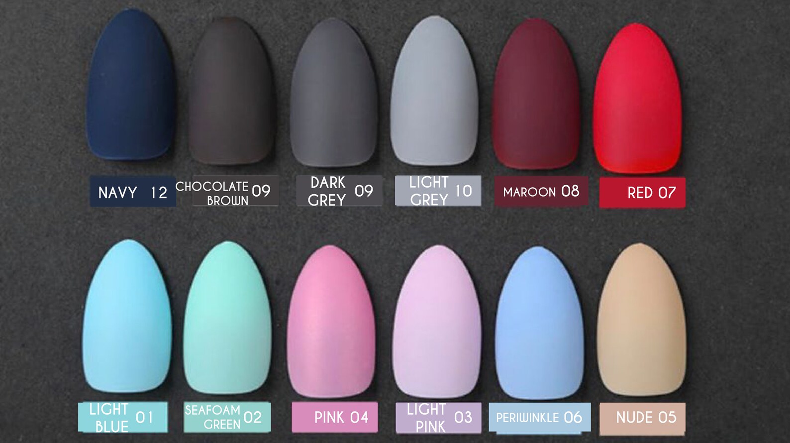 Choose Your Color Matte Press-on Nails Stiletto Cut Nail - Etsy
