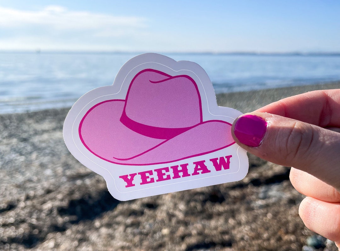 Yeehaw Cowgirl Hat Sticker - Etsy