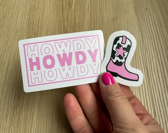 Howdy Smiley Face Sticker Howdy Sticker Western Sticker Cowboy Sticker ...