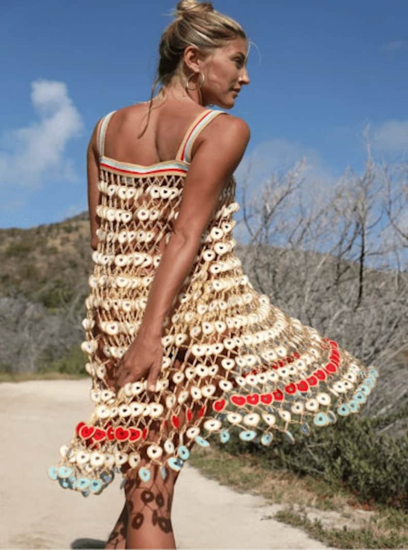 Flower Power Crochet Mini Dress Hand Crochet Dresses Hand - Etsy UK