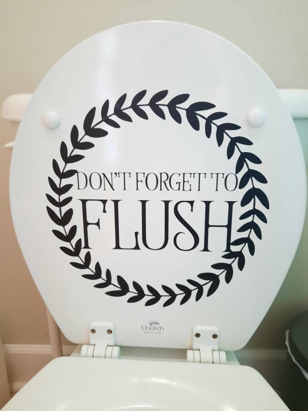 Don't Forget to Flush - Decal - Etsy