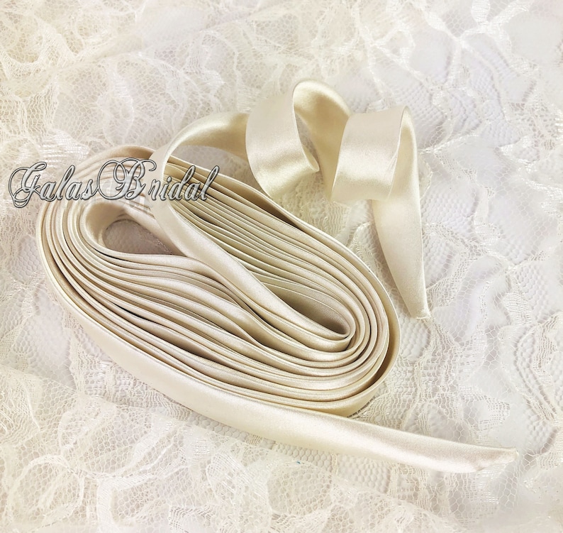 Ivory Lace-up Satin Ribbon for Corset Lacing Back Bridal Gown Satin ...