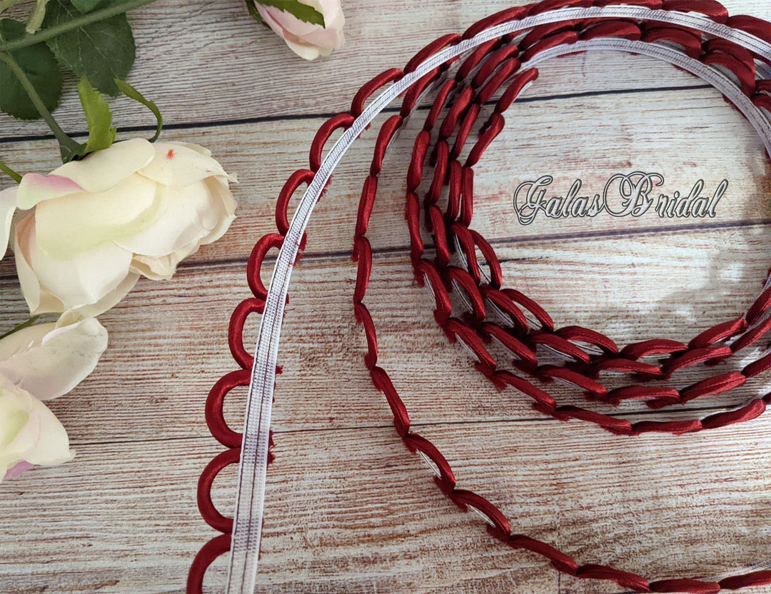 Bordeaux Corset Loops for Corset Lacing Back Bridal Gown Crepe Back ...