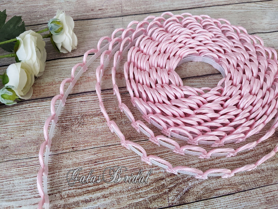 Pink Corset Loops for Corset Lacing Back Bridal Gown Satin Loops Only ...