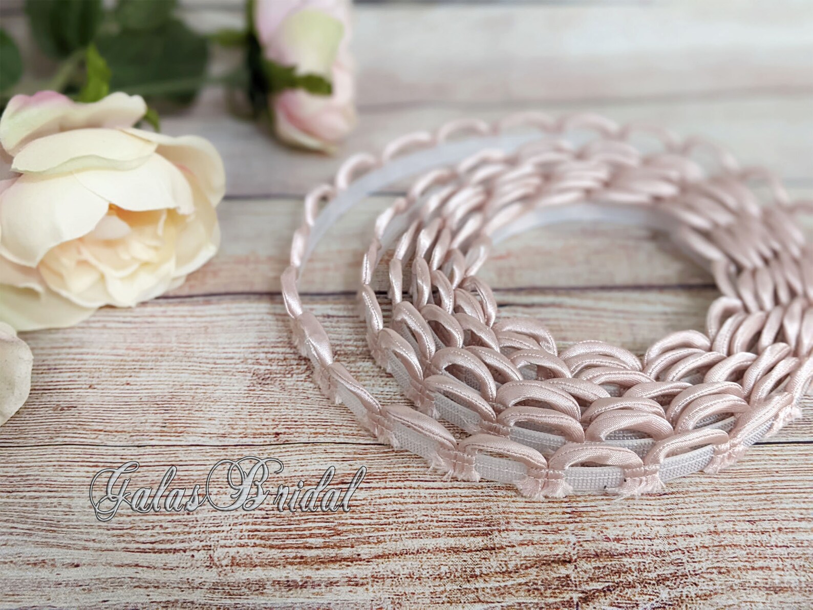 Blush Corset Loops for Corset Lacing Back Bridal Gown Satin Loops Only ...