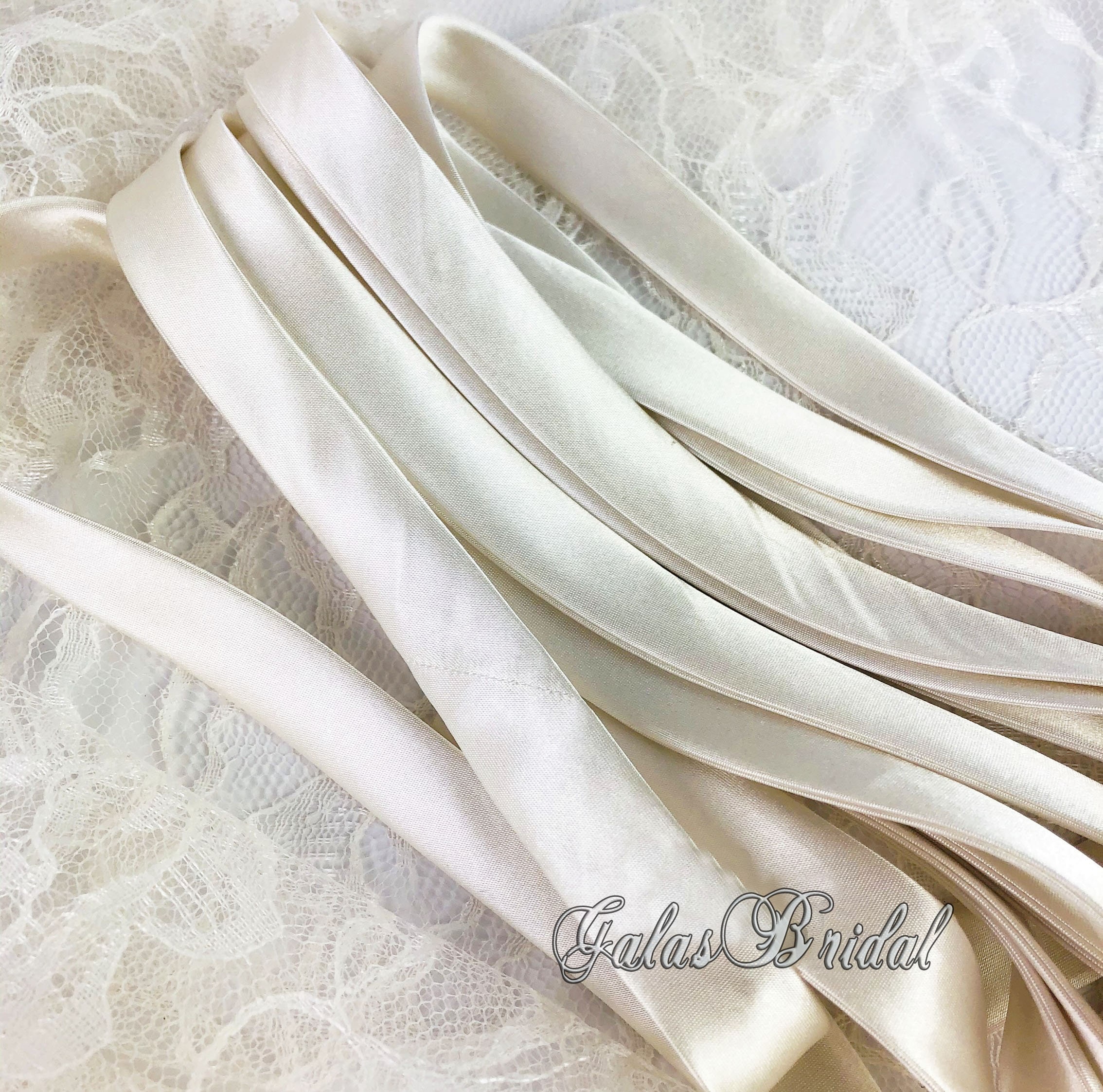 Ivory Lace-up Satin Ribbon for Corset Lacing Back Bridal Gown Satin ...