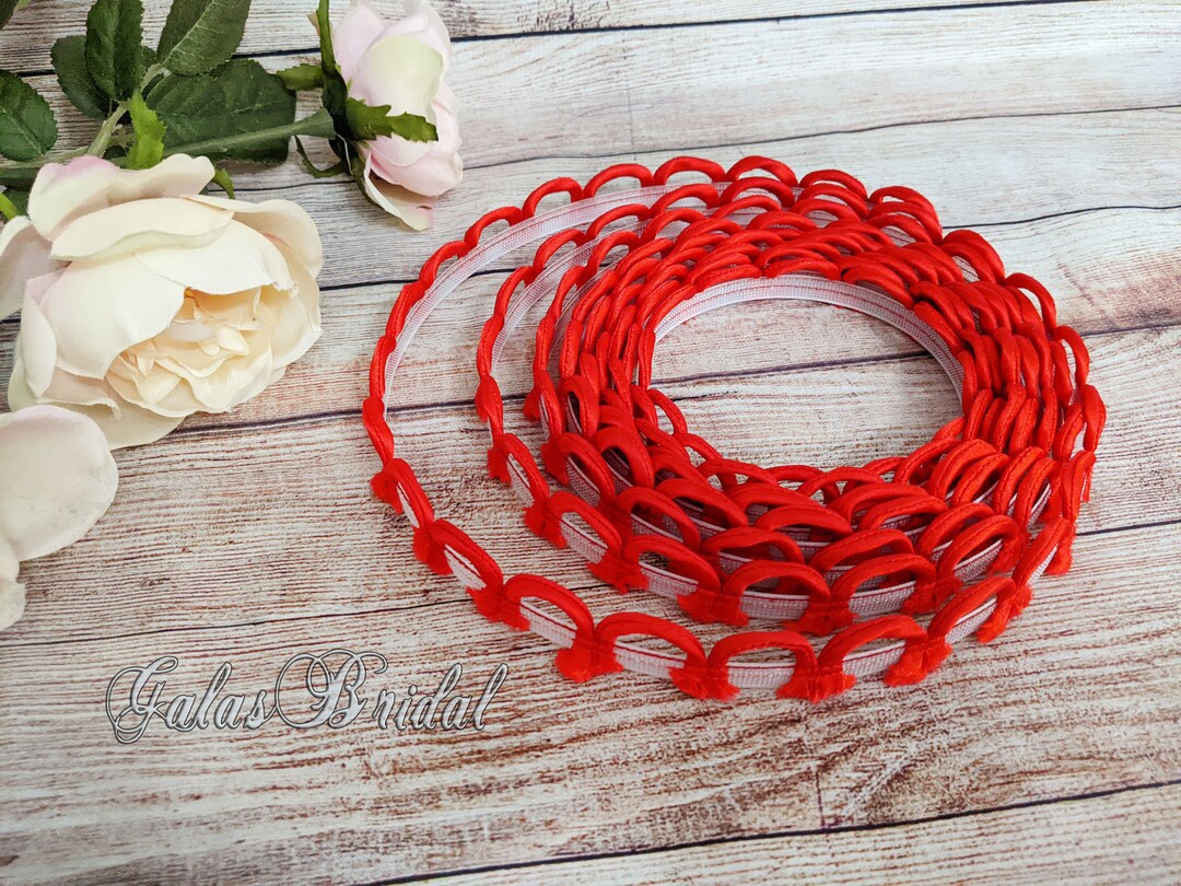 Red Corset Loops for Corset Lacing Back Bridal Gown Satin Loops Only ...