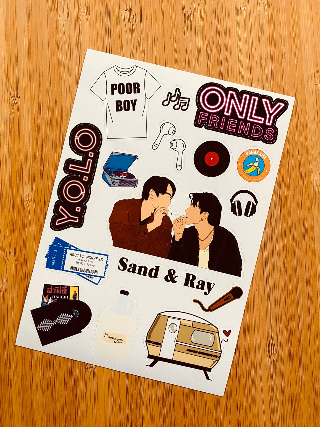 Only Friends Sand Ray BL Sticker Sheet - Etsy