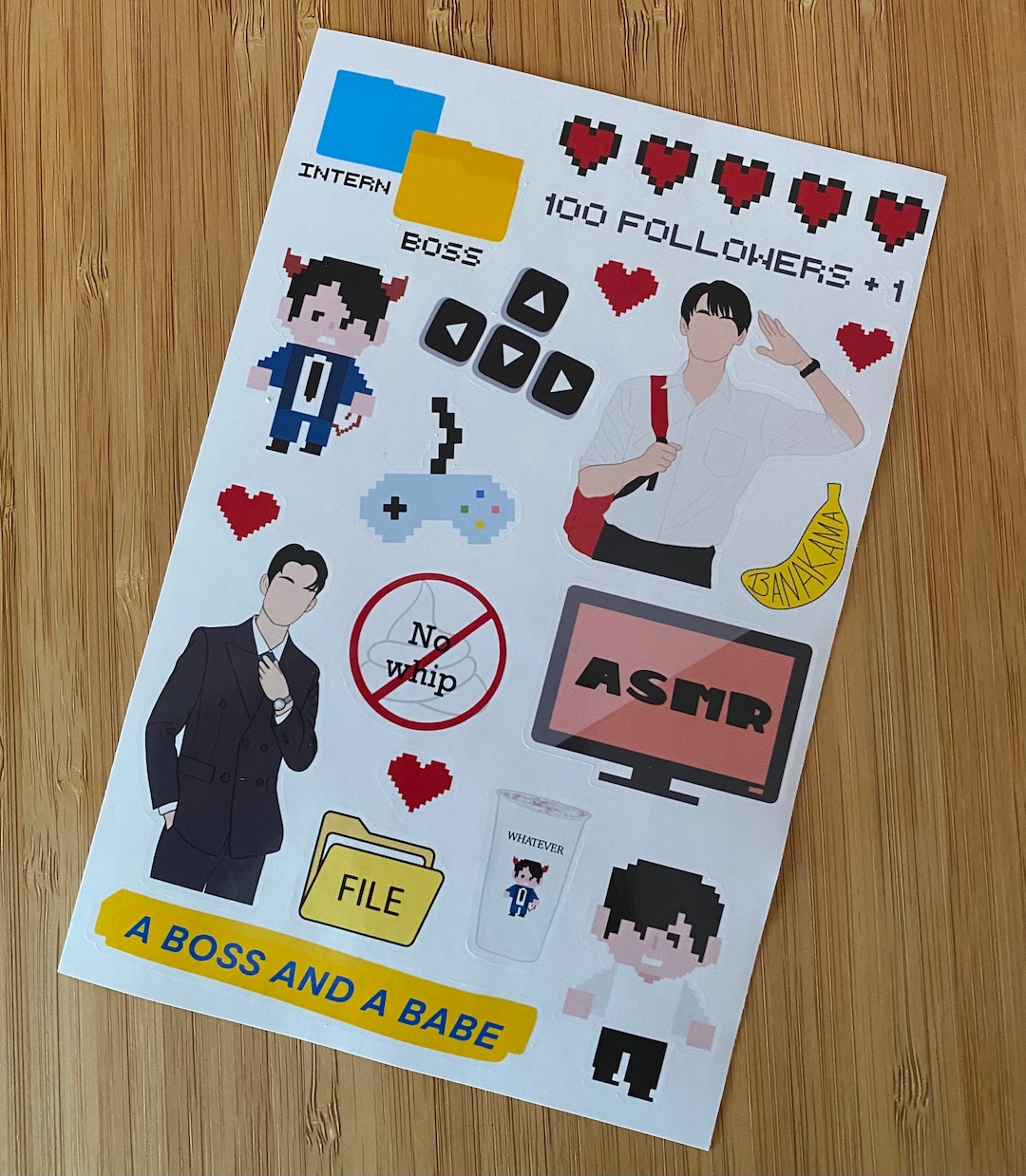 A Boss and a Babe Sticker Sheet - Etsy UK