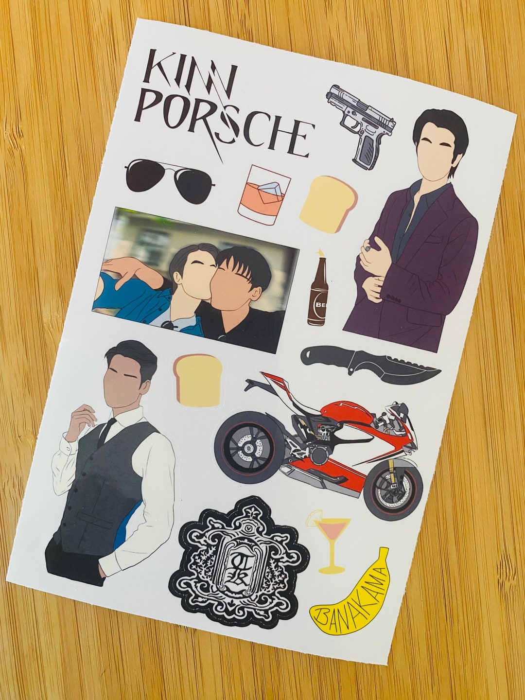 Kinnporsche BL Sticker Sheet - Etsy