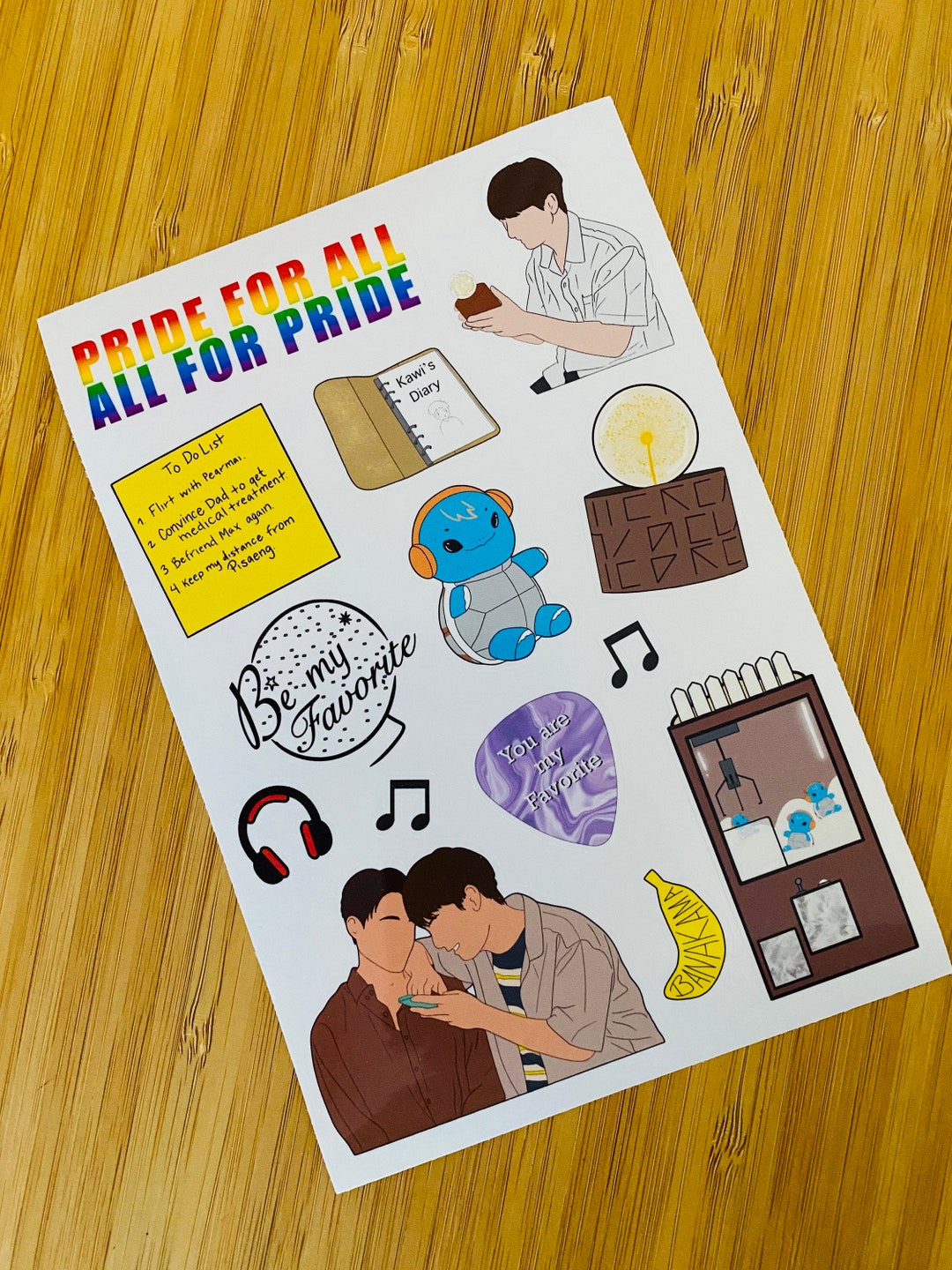 Be My Favorite BL Sticker Sheet - Etsy