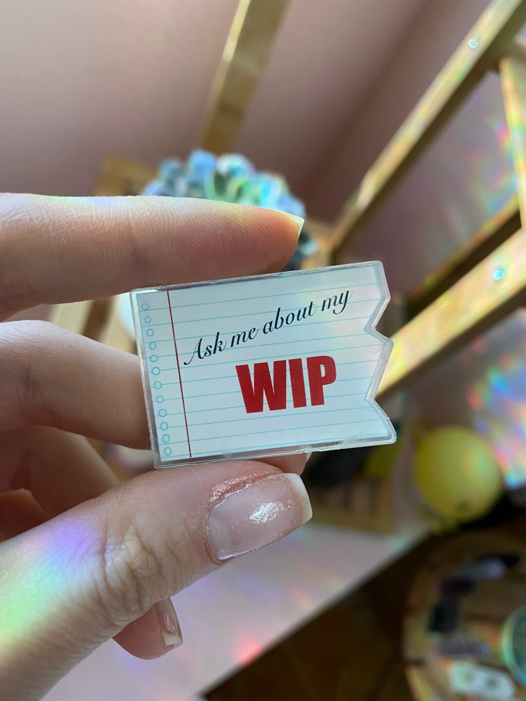 WIP Acrylic Pin - Etsy