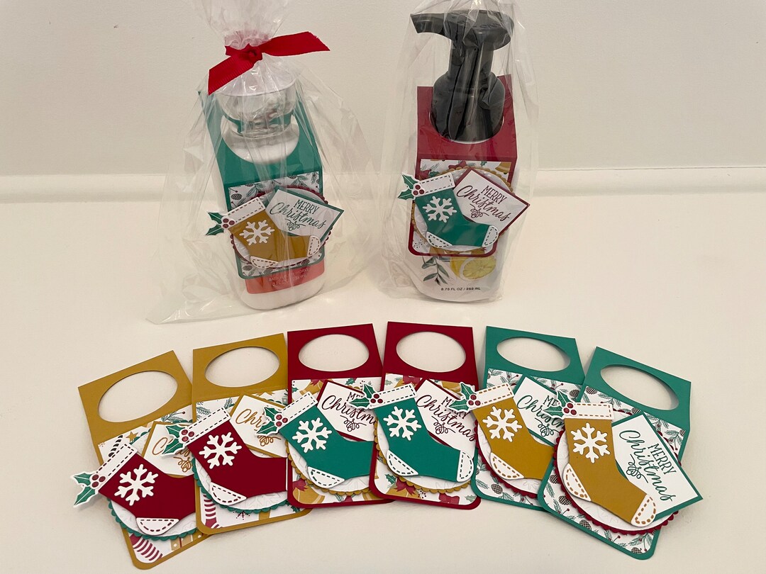 Handmade Christmas Gift Tags Set of 6 / Hand Soap Gift Tag/ Body Lotion ...