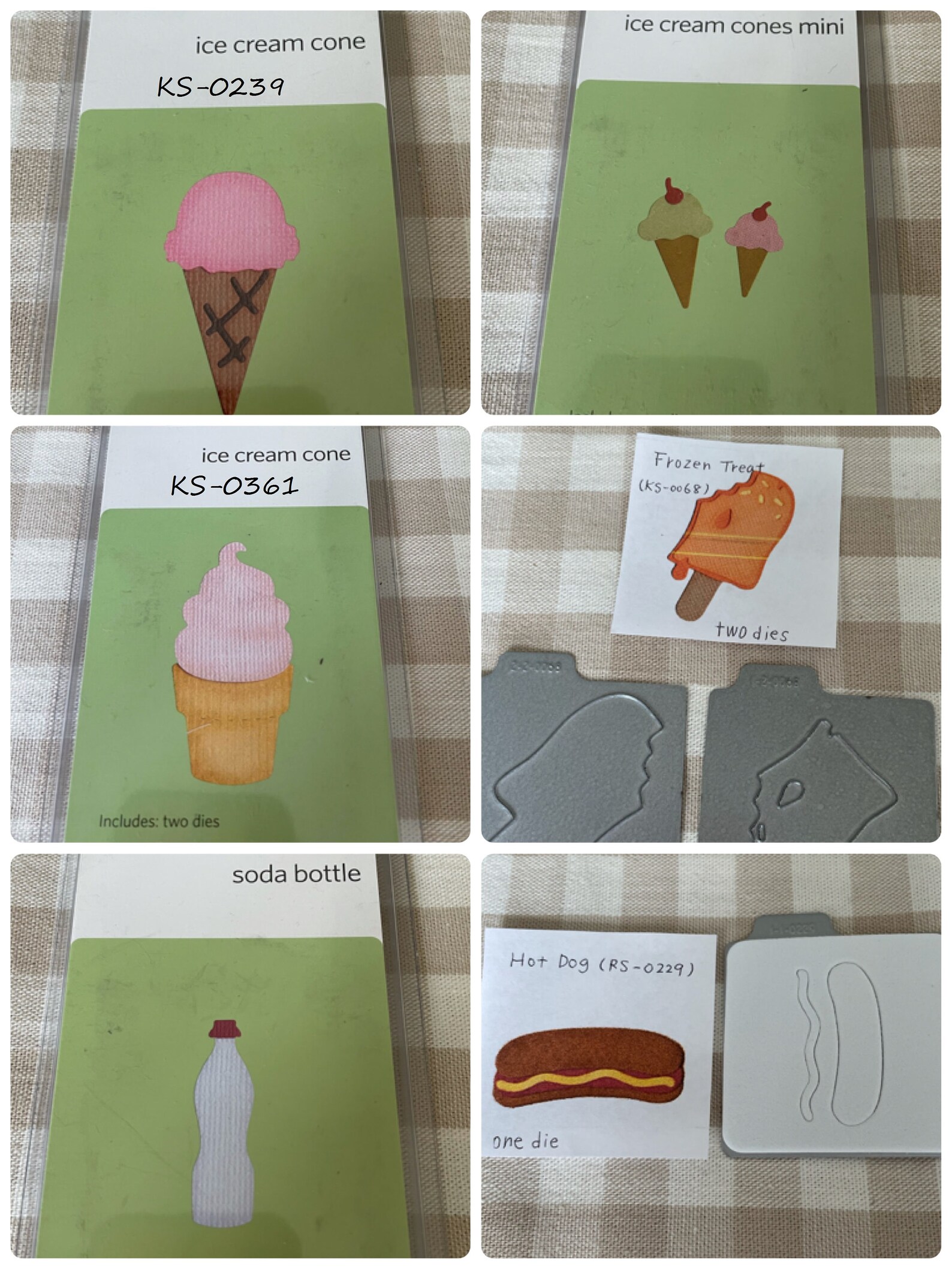 Brand New Quickutz 2x2 Dies Group1 / Quickutz Food Dies/ Quickutz ...