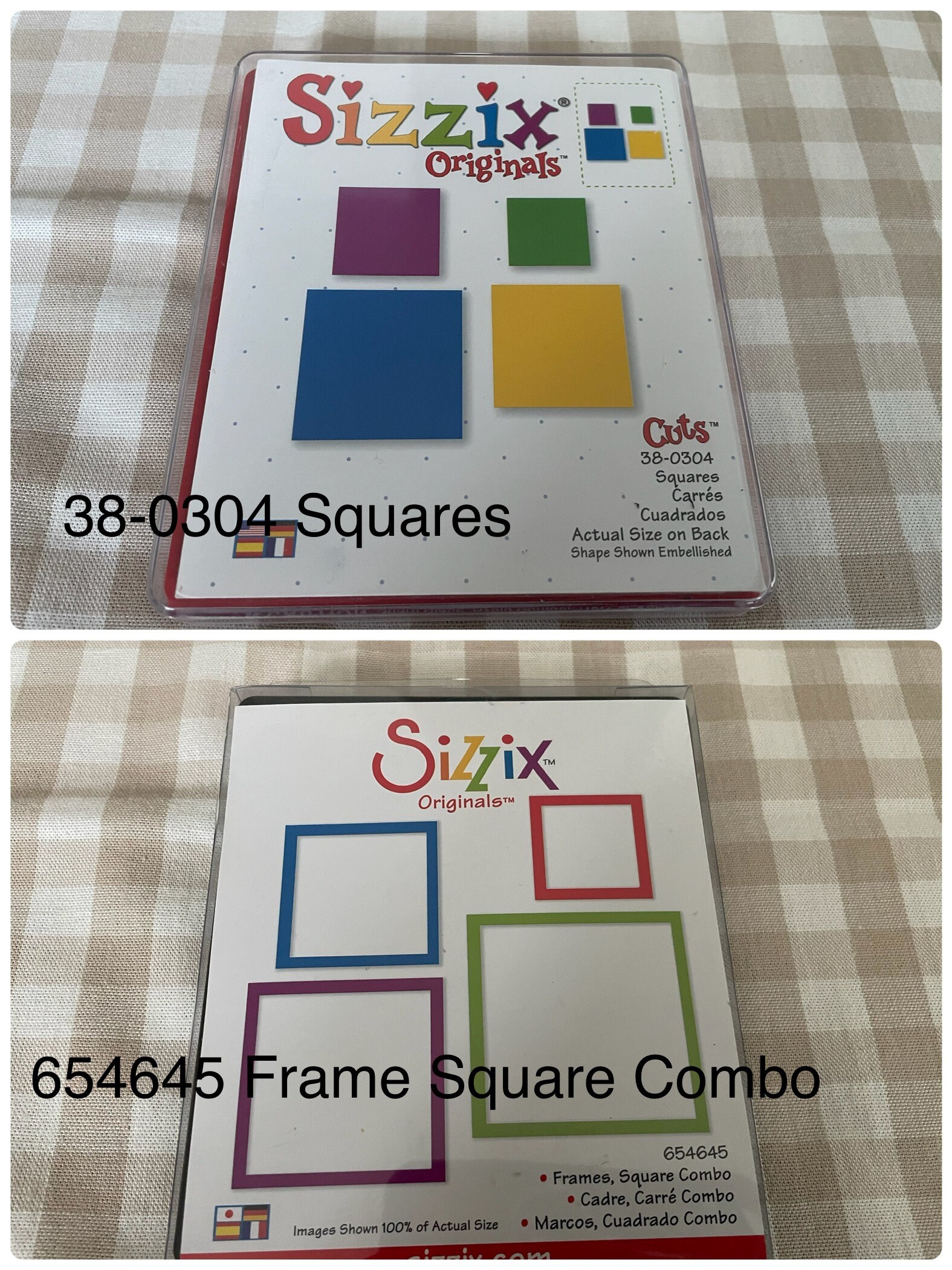 Gentry Used Sizzix Circles Die/ Ovals Die/ Squares Die/ Square Combo ...
