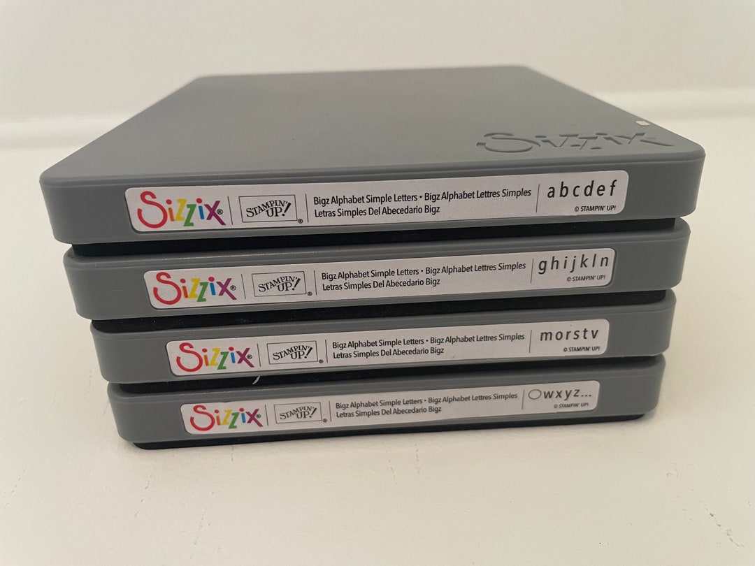 Like New! Stampin'up! Sizzix Alphabet Simple Letters (lowercase) Set of ...