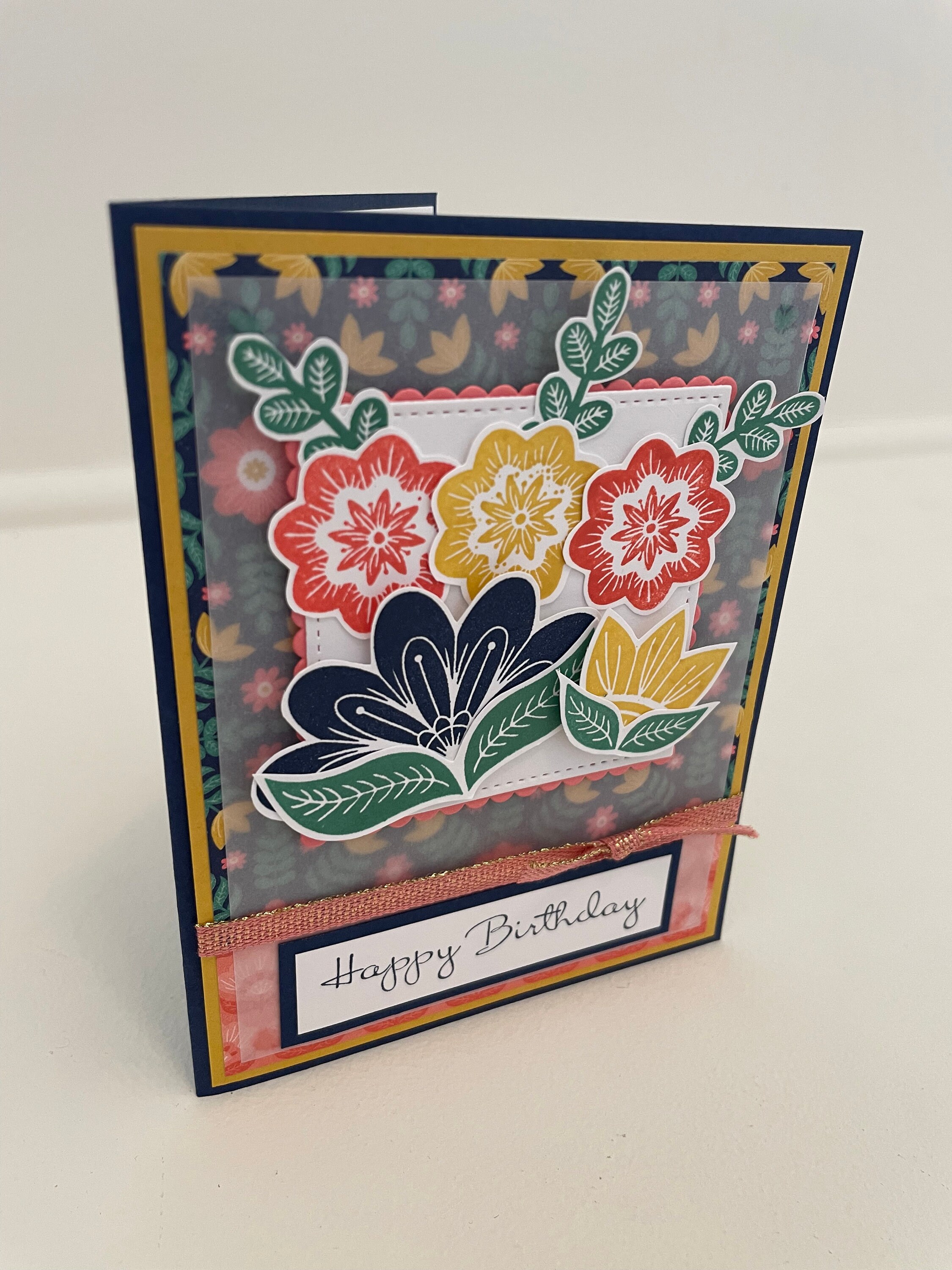 Stampin'up Handmade in Symmetry Card birthday Card/ - Etsy