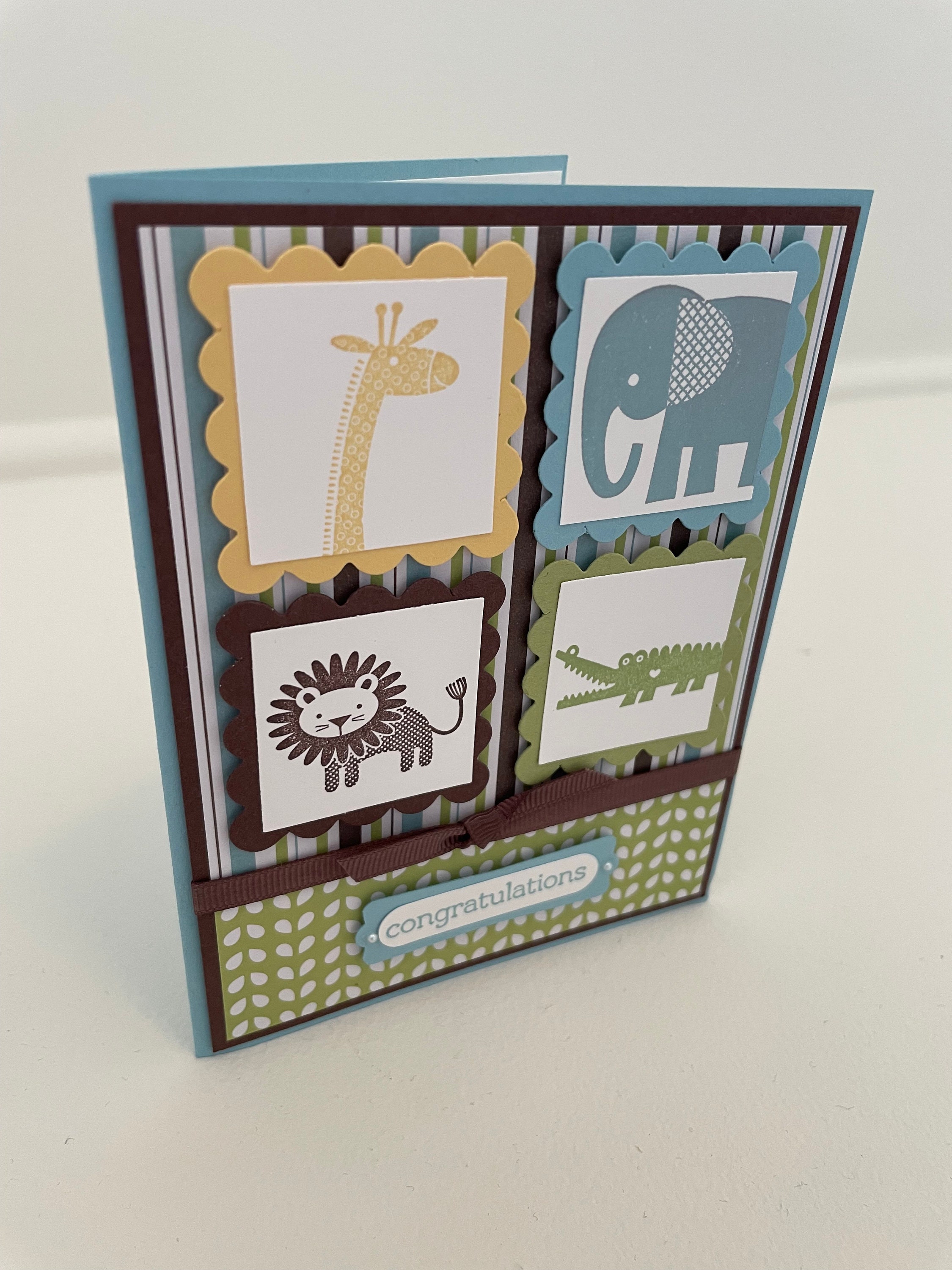 Stampin'up! Handmade Baby Cards & Gift Card Holders/ Welcome Baby Cards ...