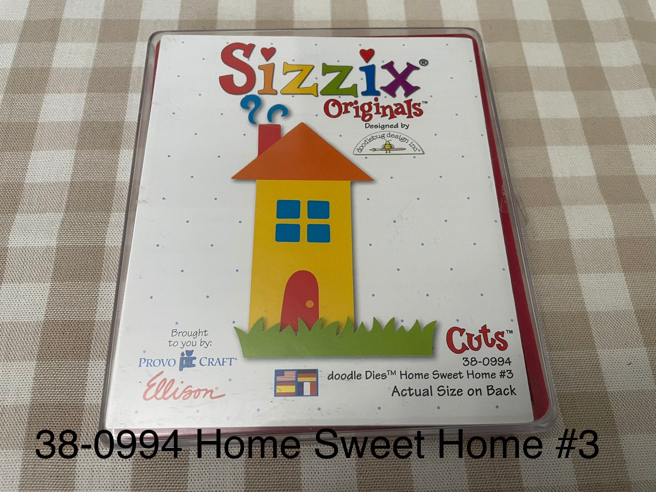 Gentry Used Sizzix Home Sweet Home Dies 1,2,3/ Beby Carriage Die/ Teddy ...