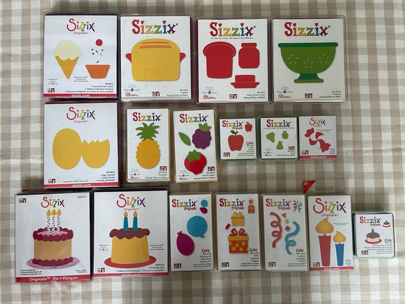 Gentry Used Sizzix Cupcake & Ice Cream/ Colander/ Toaster/ Toast / Egg ...