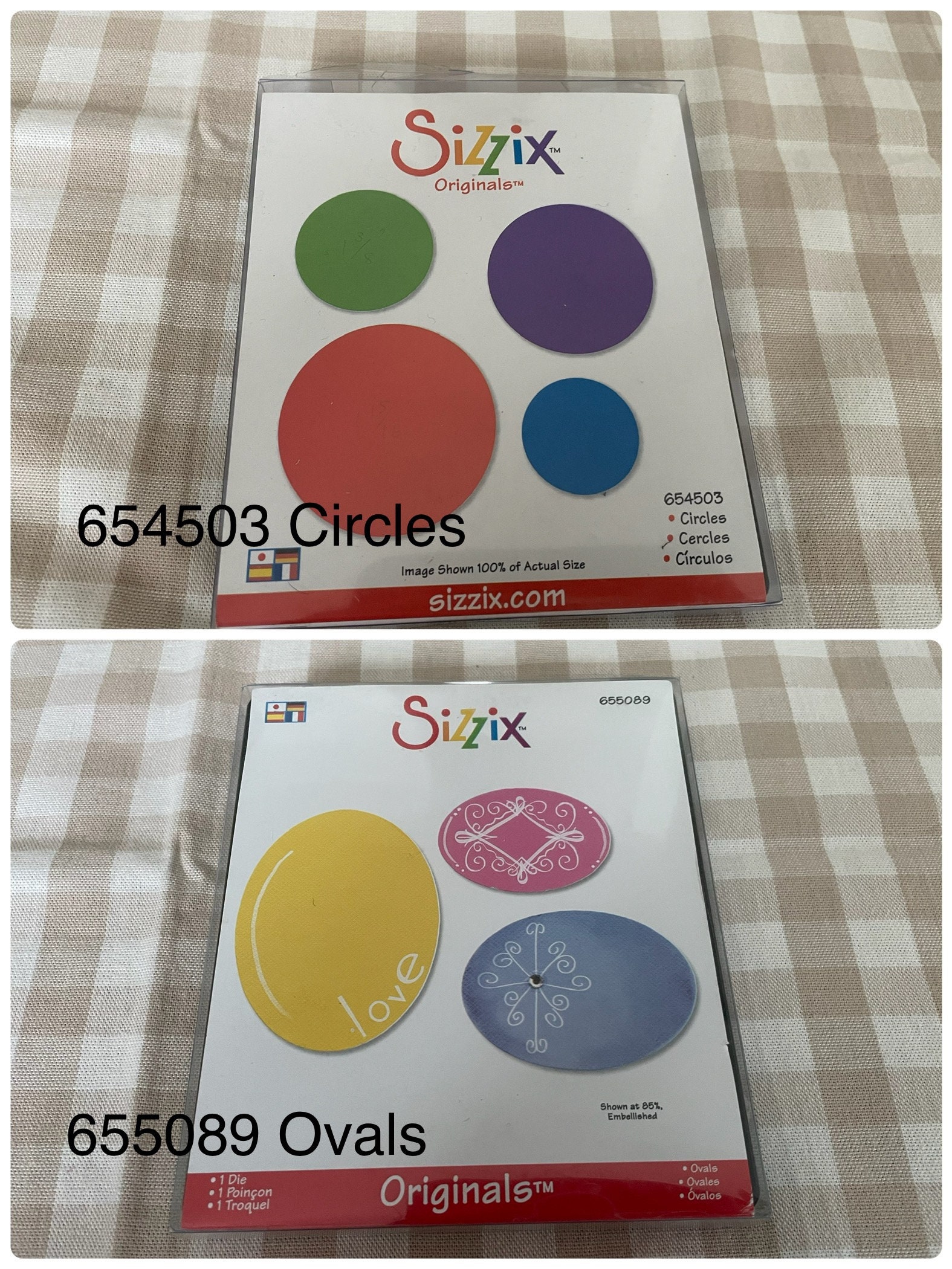 Gentry Used Sizzix Circles Die/ Ovals Die/ Squares Die/ Square Combo ...