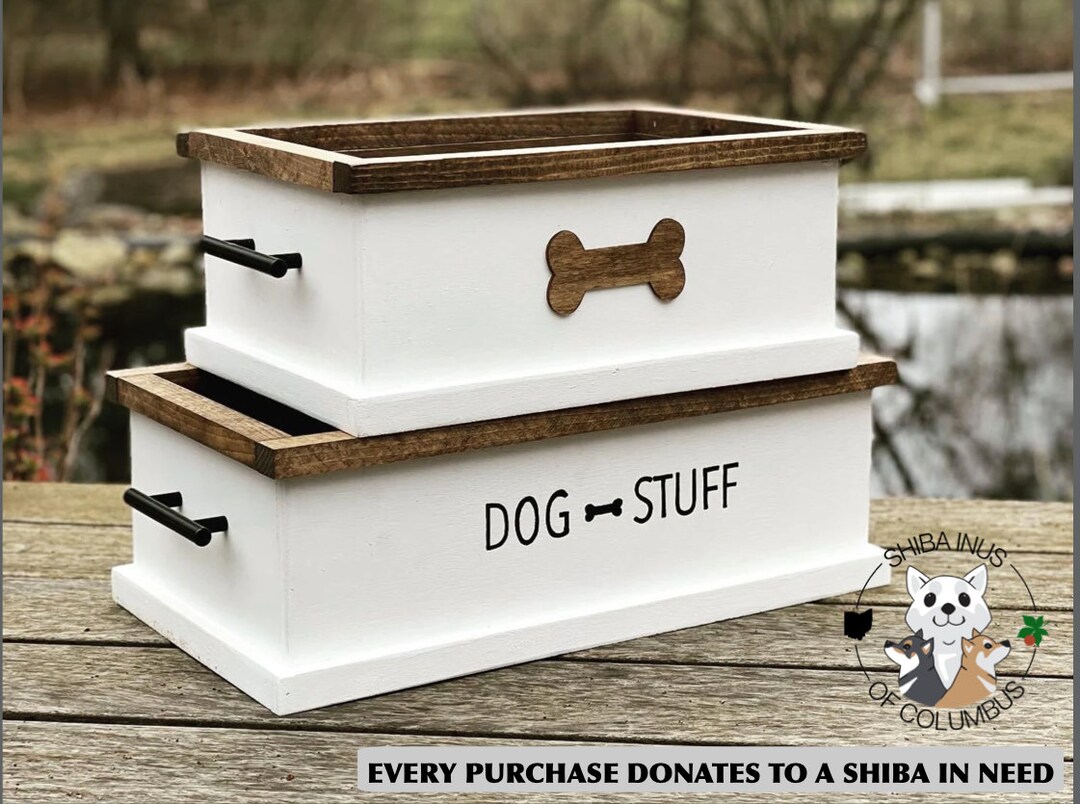 Dog Toy Box Dog Stuff Box Storage Box Farmhouse Toy Box - Etsy