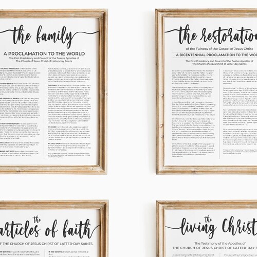 Modern LDS Set Digital Printable Proclamation the - Etsy
