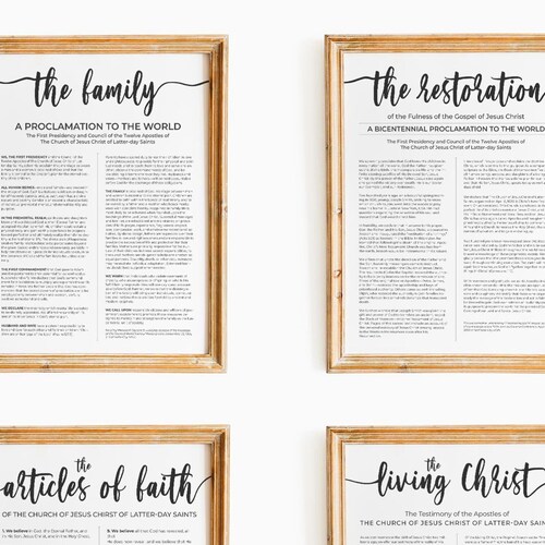 LDS Proclamation Bundle Living Christ Family Proclamation - Etsy