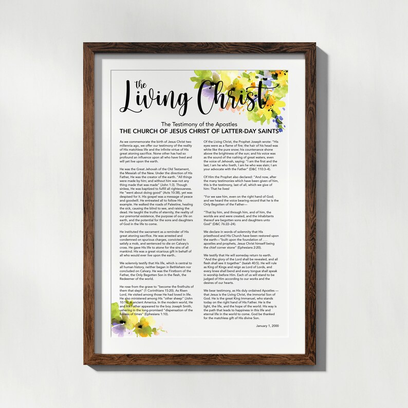Spring Flowers LDS Poster Bundle 6 Sizes Living Christ - Etsy