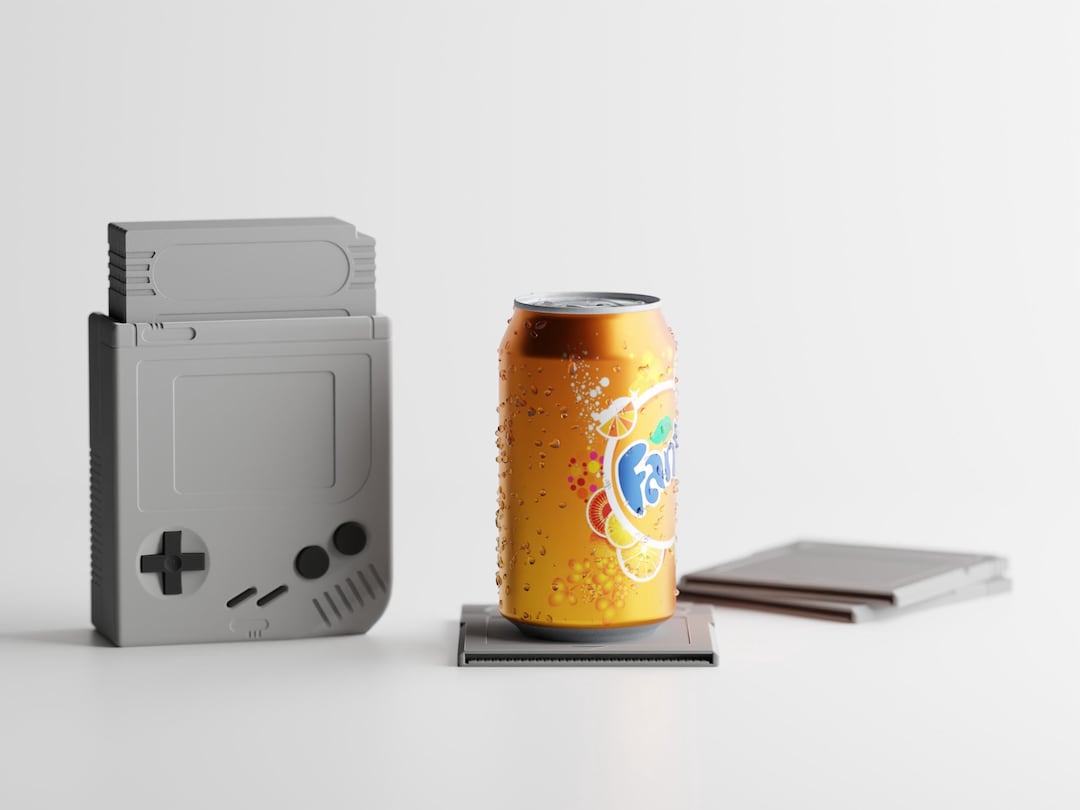 Retro Game Cartridge Coasters With Console Holder: Gamer Gift - Etsy