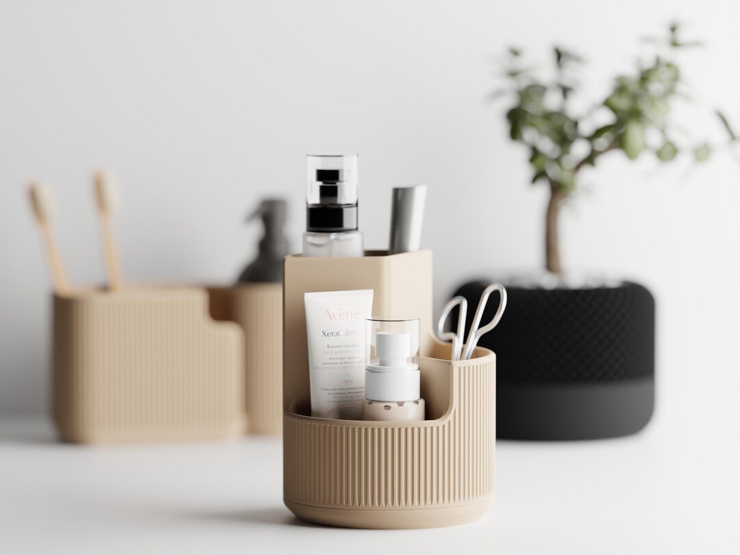 Round Desk Organizer: Modern Vanity Caddy - Etsy