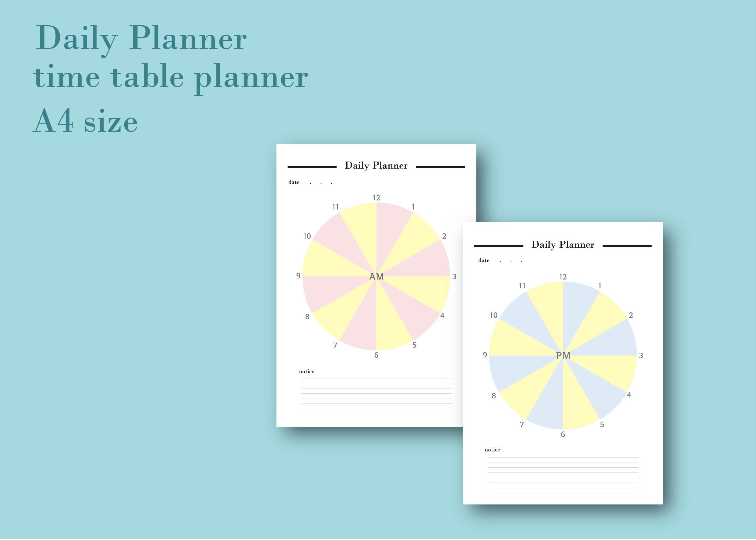 Printable Daily Planner, Instant Download, Clock Planner, Kid Planner ...