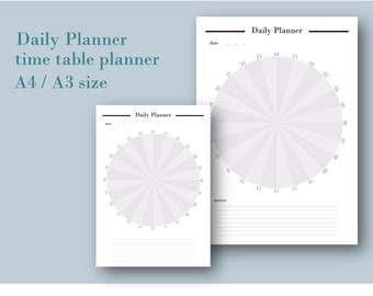 Printable Daily Planner, Instant Download, Clock Planner, Kid Planner ...