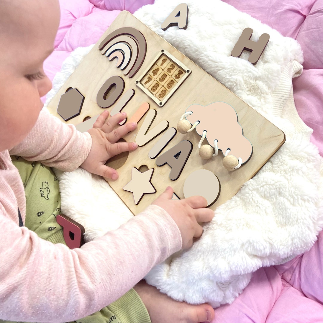 Name Puzzles for Toddlers,first Birthday Gift, Montessori Baby Toys, 1 ...