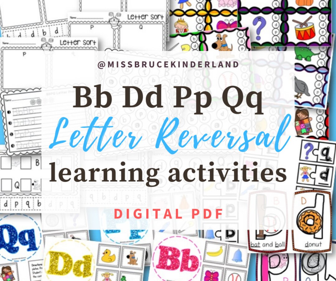 BDPQ Letter Reversal Intervention Activities, Educational Learning ...