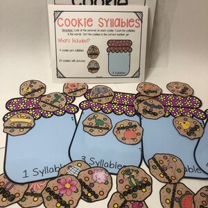 NO PREP Cookie Counting Syllables Activity for Kids | Etsy