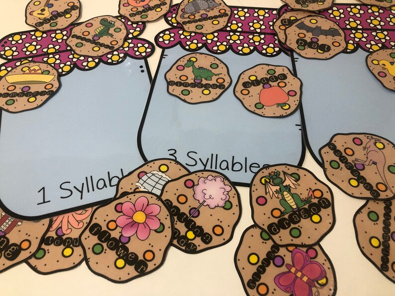 NO PREP Cookie Counting Syllables Activity for Kids, Educational ...